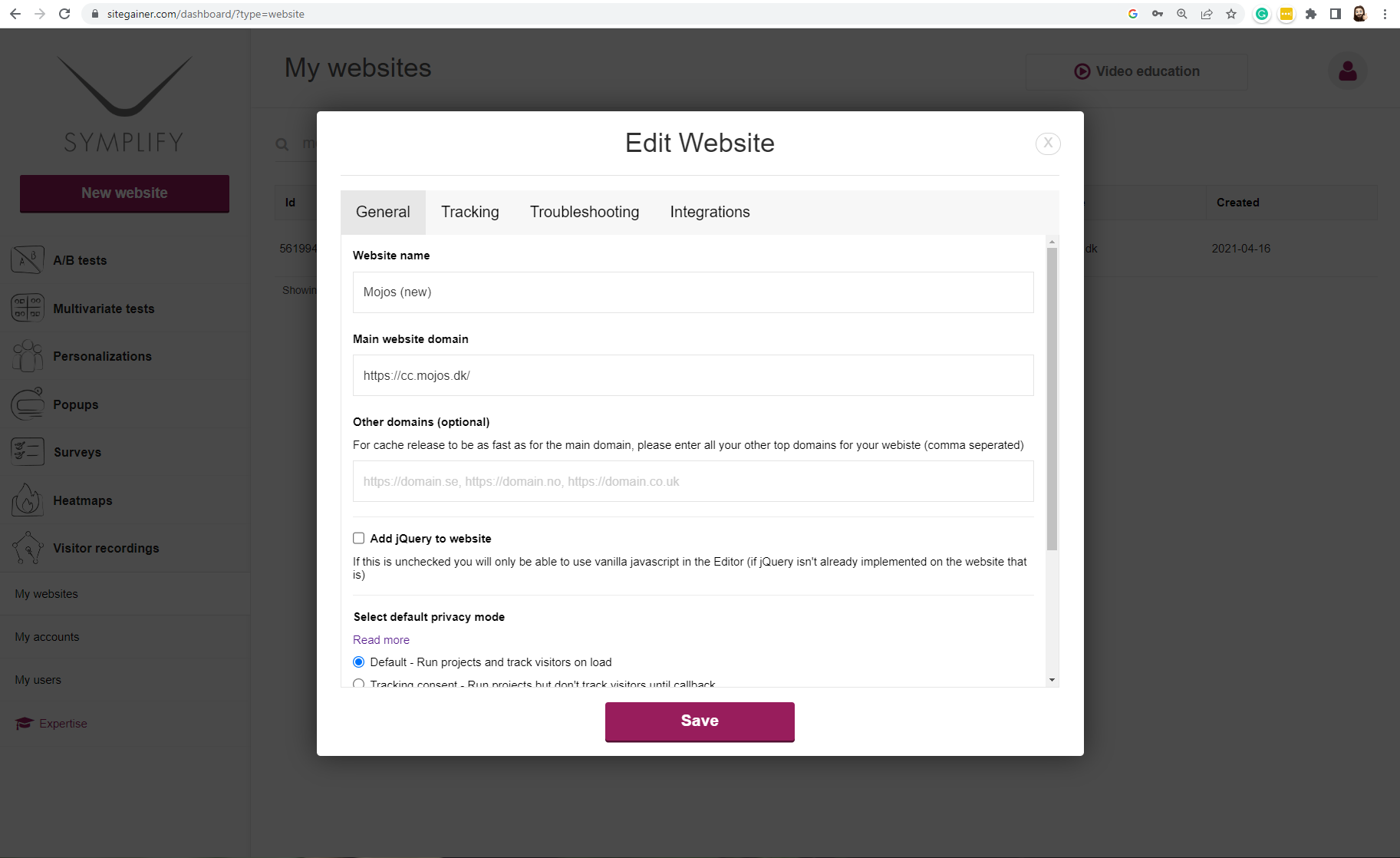 Handle multiple top domains using the same script – Symplify New Conversion